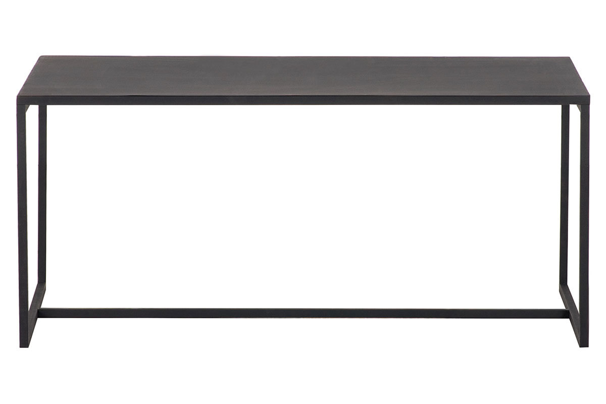 Mesa de centro industrial metal negro KARL - Miliboo