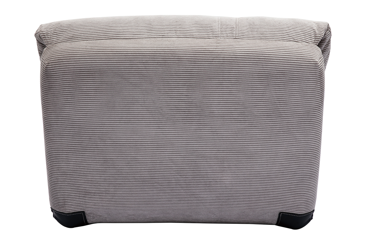 Sillón cama de 1 plaza pana gris claro SPENCER - Miliboo