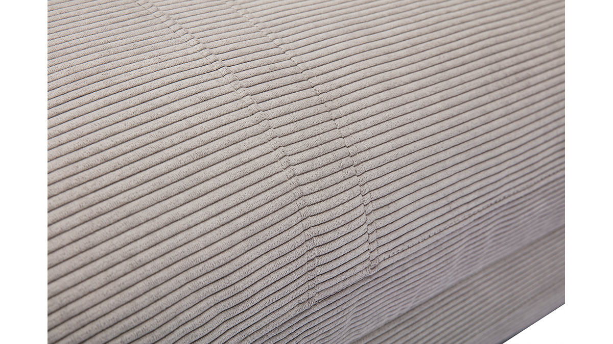 Sillón cama de 1 plaza pana gris claro SPENCER - Miliboo